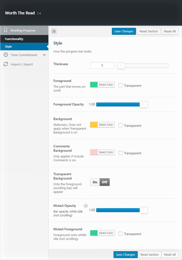 Reading Progress Bar by the Free Worth the Read Plugin - Let's WP